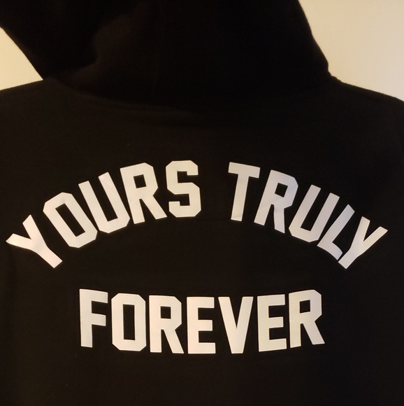 Sweaters | Phora Yours Truly Black Hoodie | Poshmark